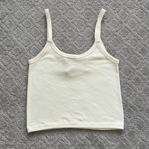 Tops | Versatile Cream Crop Tank Size Sm Nwt | Poshmark